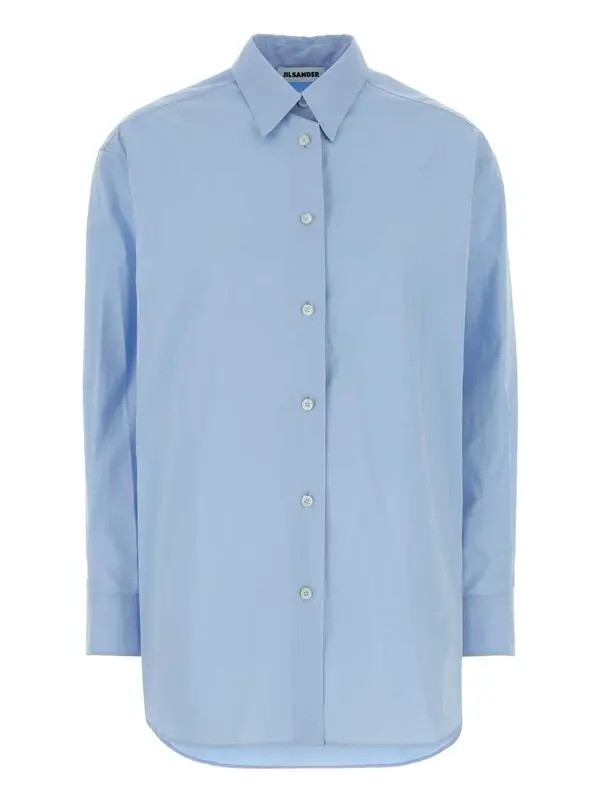 JIL SANDER Oversize Poplin Shirt - Blue
