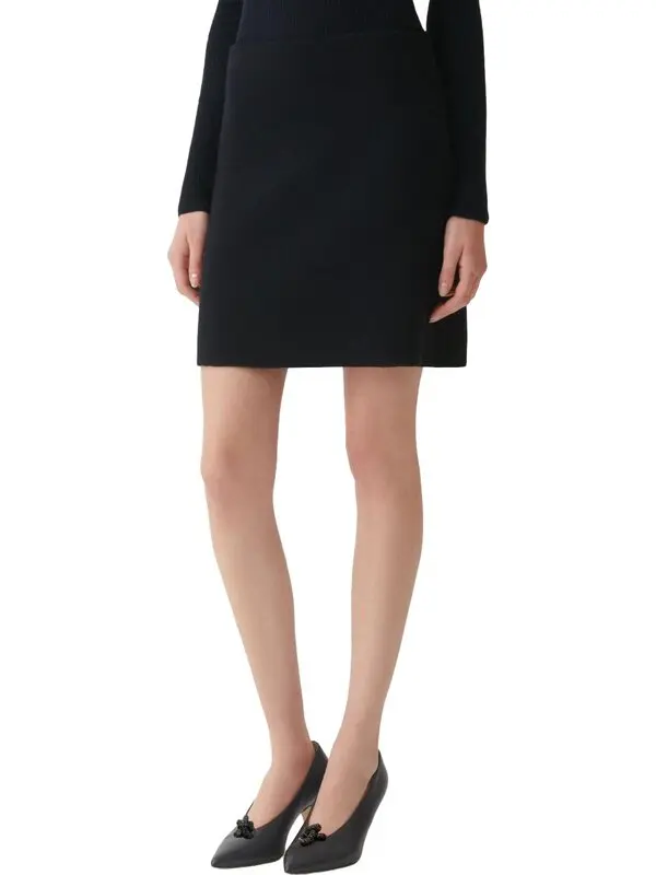 Fabiana Filippi High-waisted Virgin Wool Pencil Mini Skirt - Blue