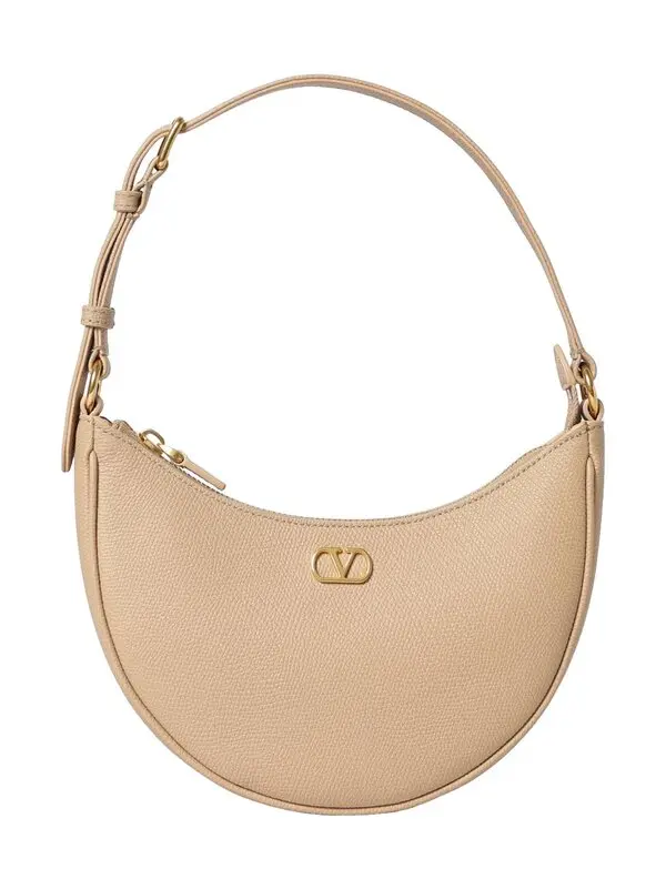 Valentino Garavani Vlogo Signature Calfskin Mini Hobo Bag - Pink