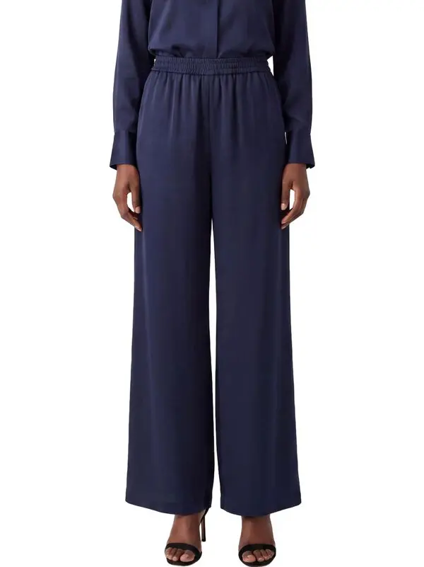 Max Mara Wide-leg Trousers - Navy