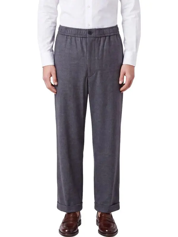 Giorgio Armani Slim Fit Virgin Wool And Cashmere Trousers - Brown