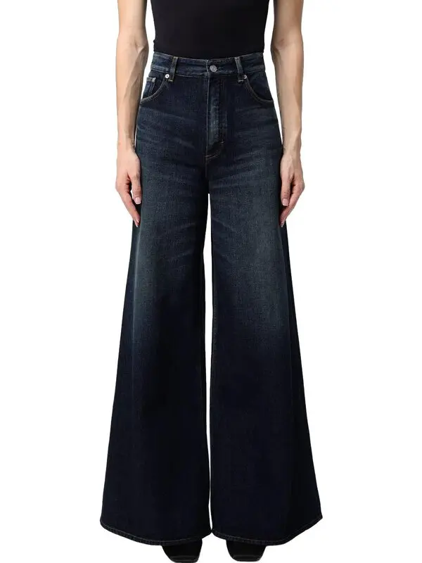 Alaïa High-waisted Flared Cotton Denim Jeans - Blue