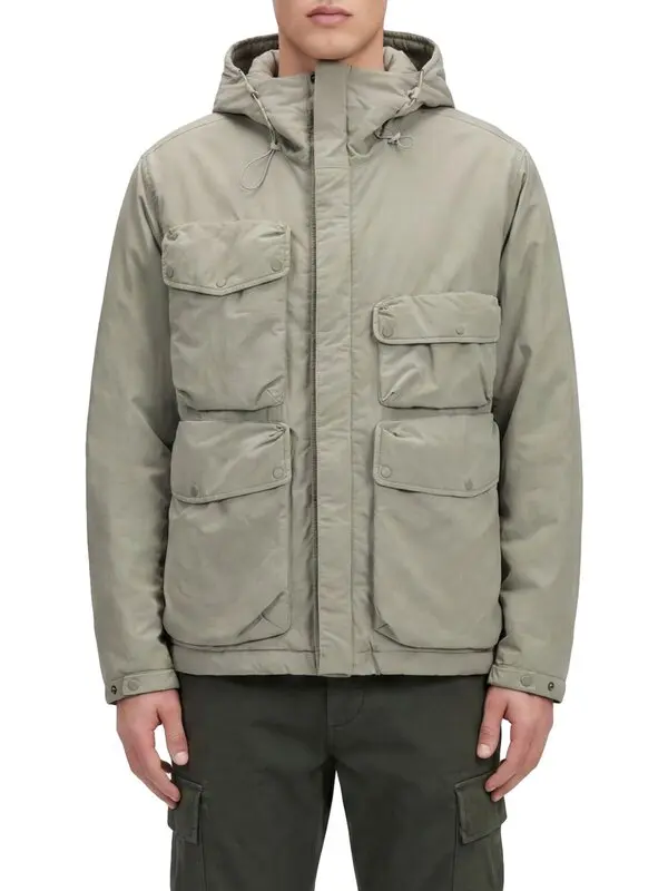 C.P. COMPANY T-flatt Padded Goggle Recycled Nylon Windbreaker - Grey