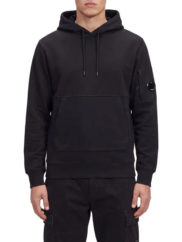 C.P. COMPANY Cotton Hoodie With Kangaroo Pocket - Charcoal