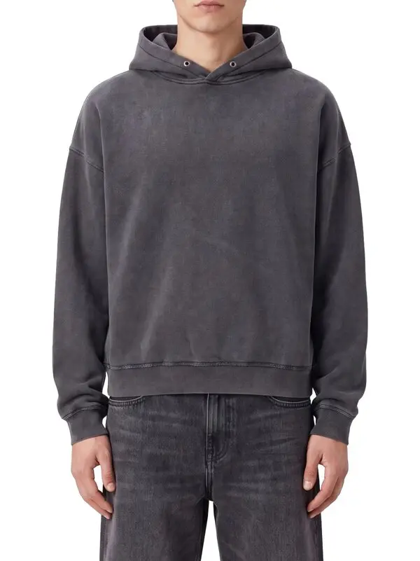 SUNFLOWER Relaxed Fit Cotton Hoodie With Dropped Shoulders - Grey