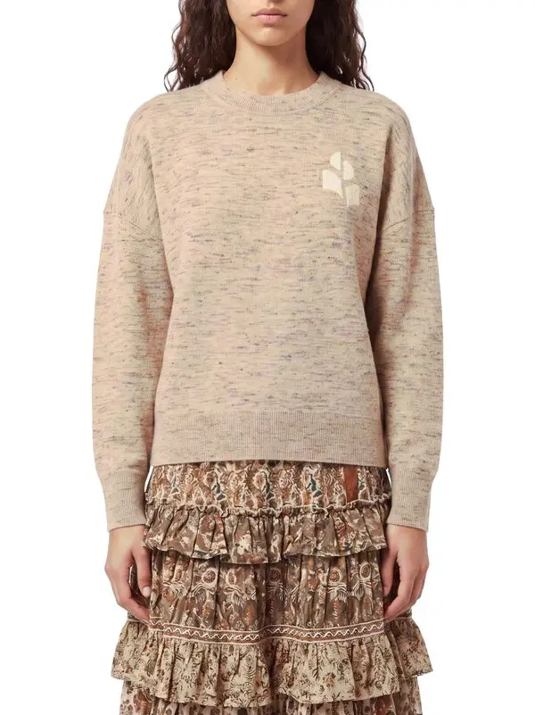 Isabel Marant Étoile Atlee" Jacquard Logo Crewneck Jumper - Pink