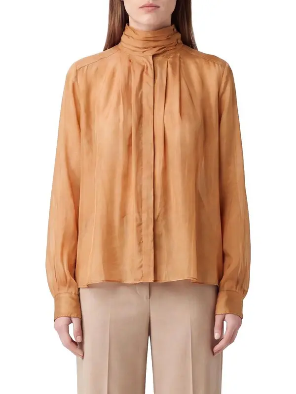 FORTE_FORTE High Neck Blouse - Yellow