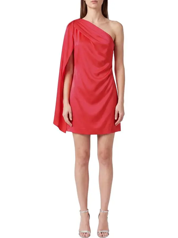 Stella McCartney Asymmetric One-shoulder Crêpe Mini Dress For Ceremonies - Red