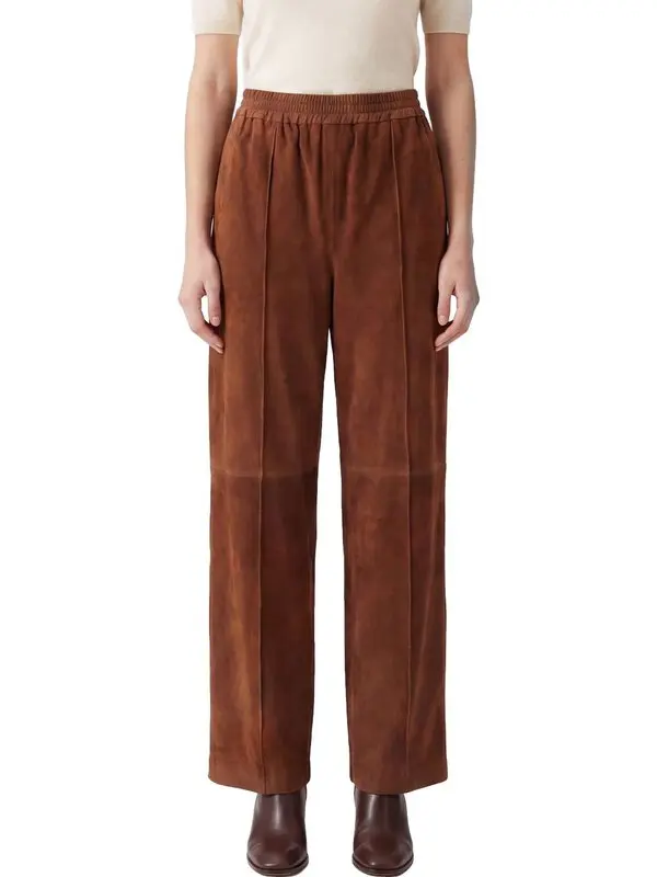 Fabiana Filippi Suede Trousers With Bead Embellishment - Black