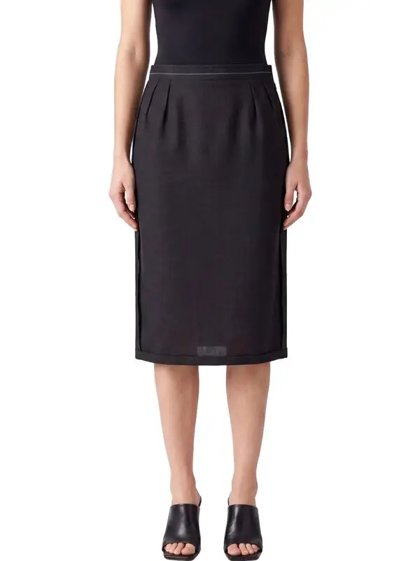 MAISON MARGIELA Pleated Midi Skirt - Grey