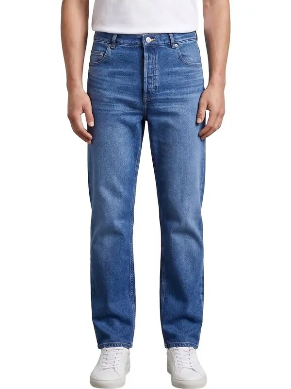 A.p.c. Fairfax Straight-leg Mid-rise Cotton Denim Jeans - Blue