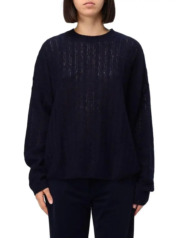 LISA YANG Ribbed Cashmere And Silk Blend Crewneck Jumper - Blue
