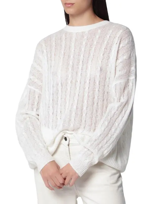 LISA YANG Ribbed Cashmere And Silk Blend Crewneck Jumper - White