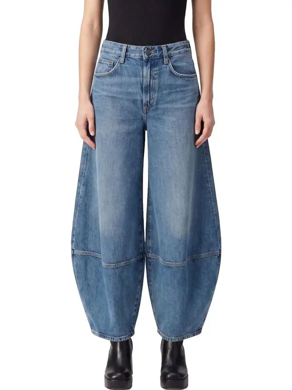 AGOLDE High-waisted Baggy Wide-leg Cotton Jeans - Denim