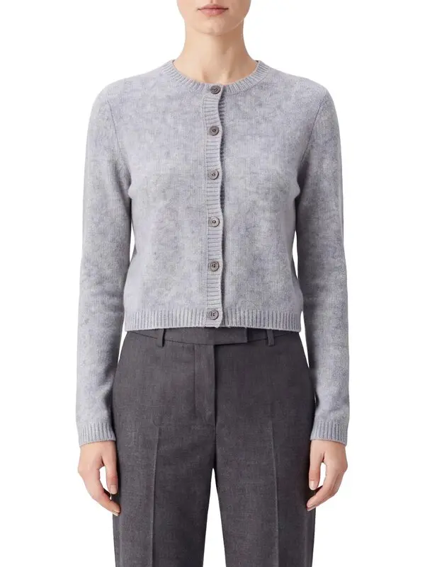 LISA YANG Cropped Cardigan - Grey
