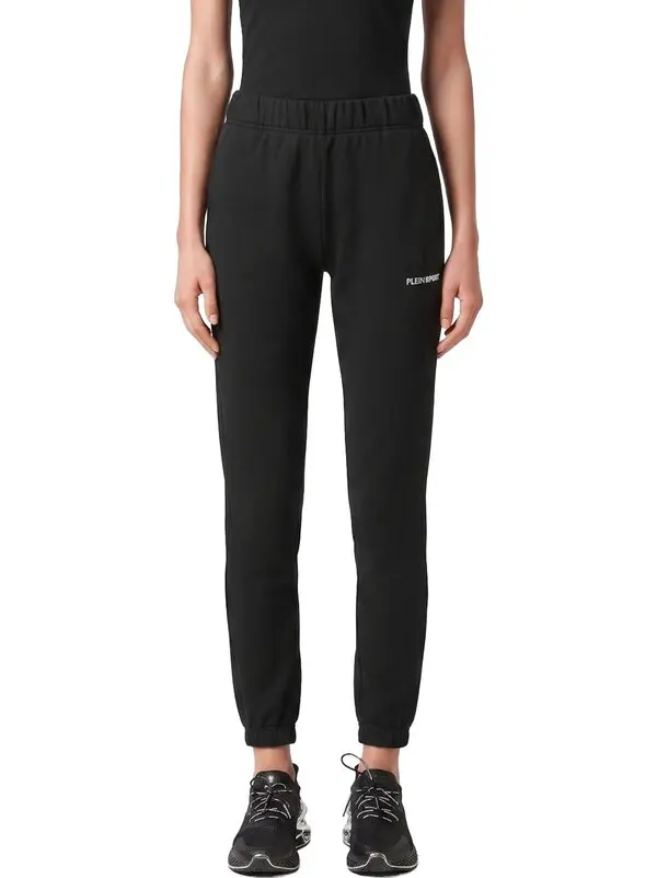PLEIN SPORT Slim Fit Jersey Jogging Trousers - Black