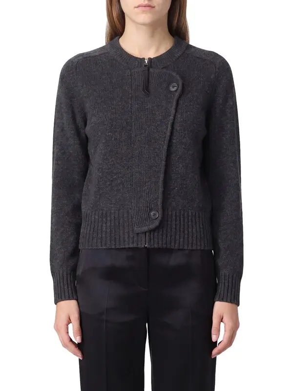 Isabel Marant Étoile Merino Wool And Cashmere Crewneck Cardigan With Side Buttons - Grey