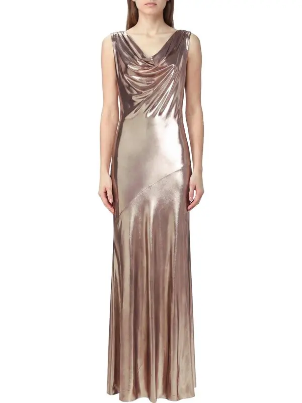 COLLINI MILANO 1937 Selene Lamé Jersey Gown - Pink
