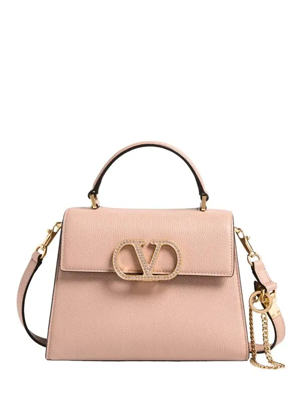 Valentino Garavani Small Vsling Leather Top Handle Bag - Rose