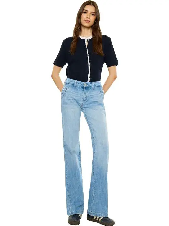KANCAN Azalea Low Rise Bootcut Jeans - Medium Light