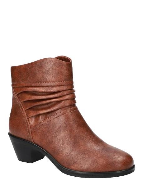 EASY WORKS BY EASY STREET Bess Faux Leather Ankle Boot - Tan