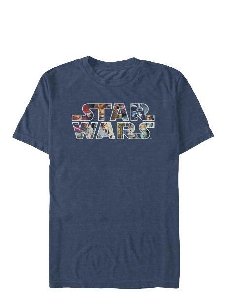 STAR WARS: A NEW HOPE Epic Logo Short Sleeve Graphic T-shirt - Navy Blue Heather