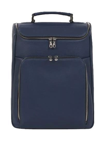 LUIS STEVEN Medium Leather Laptop Pack - Midnite Blue