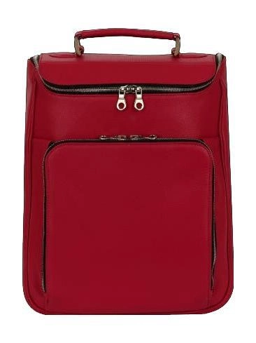 LUIS STEVEN Medium Leather Laptop Pack - Red