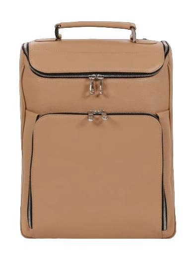 LUIS STEVEN Medium Leather Laptop Pack - Sand