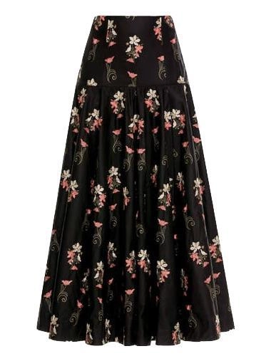 Agua Bendita Nacar Noche Maxi Skirt - Black