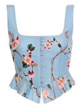 Agua Bendita Eslabón Navegante Cropped Top - Blue