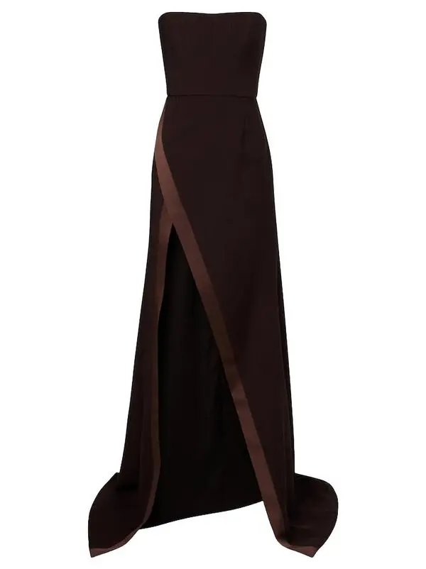 THE NEW ARRIVALS ILKYAZ OZEL Nefertiti Bustier Gown - Brown