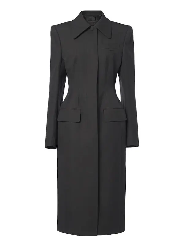 MUGLER Wool Coat - Grey