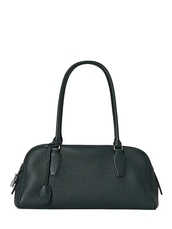 THE ROW E/w India Bag In Textured Calfskin - Dark Pine
