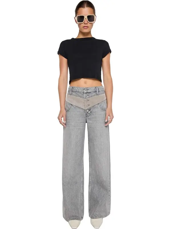 MOTHER Snacks! The Mix Double Dip Nerdy Rocky Road Pants - Grey
