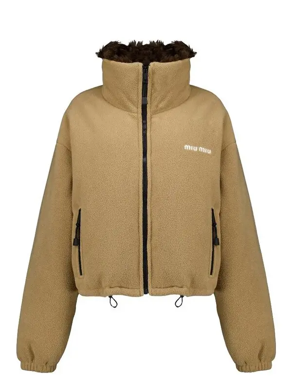 Miu Miu Fleece Jacket Cammello - Camel