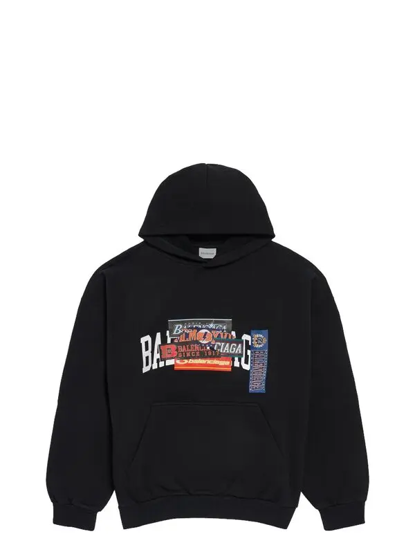 Balenciaga Medium Fit Hoodie - Black