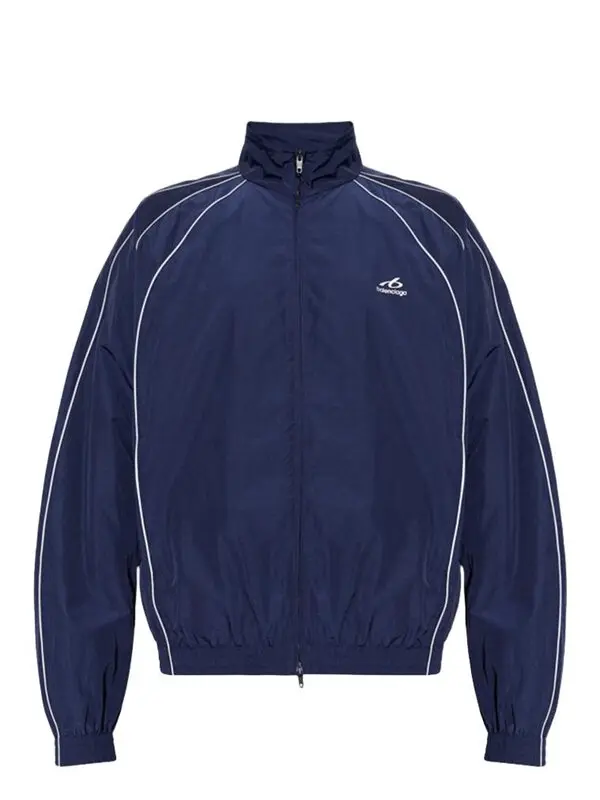 Balenciaga Track Jacket With Contrast Piping - Blue