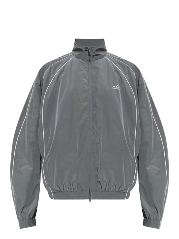 Balenciaga Track Jacket With Contrast Piping - Grey