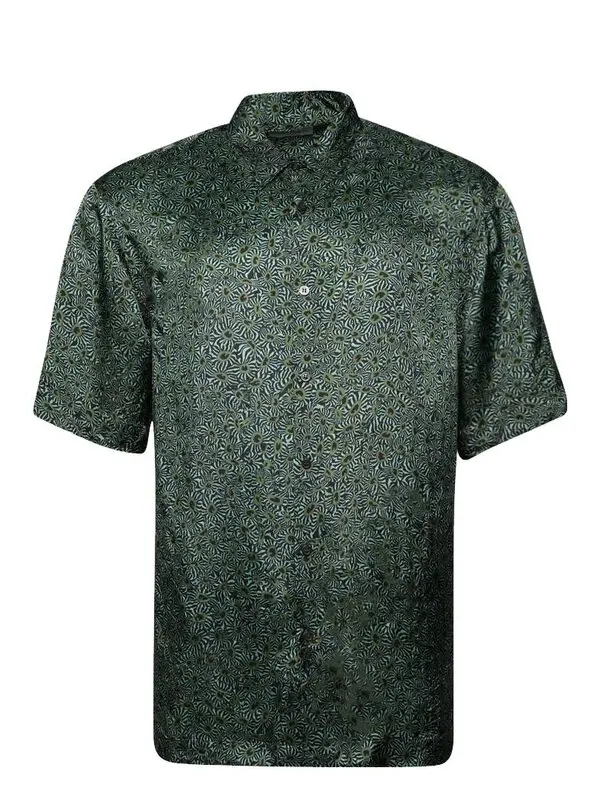 Dries Van Noten Short Sleeve Viscose Shirt Mint - Green