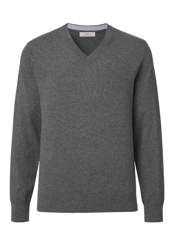 Arch4 Mr Harrison Cashmere V-neck Sweater - Grey