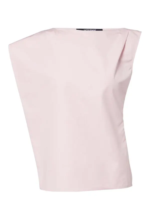 Jacquemus Draped Cotton Top - Pink