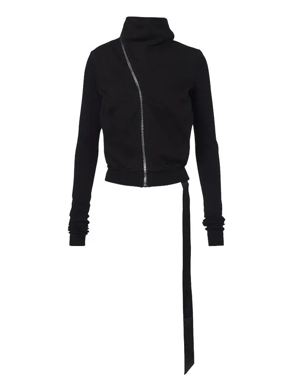 Rick Owens Mountain Cotton Zip-up Sweatshirt - Black
