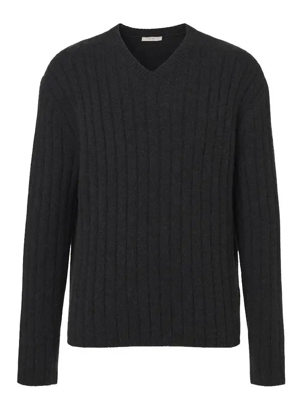 THE ROW Ettore Cashmere Sweater - Grey