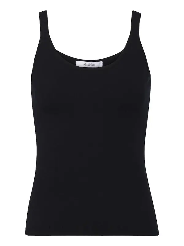 Max Mara Knitted Wool-blend Tank Top - Black