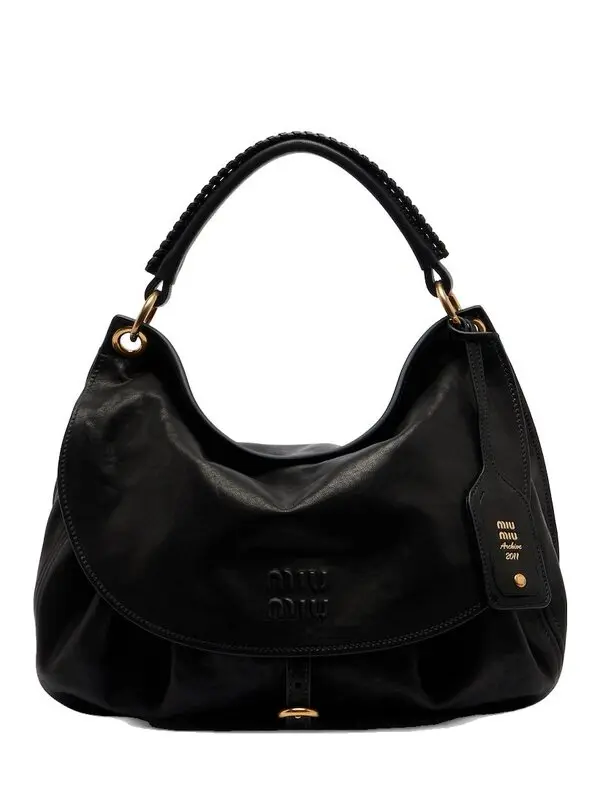 Miu Miu Rendez‑vous Leather Top-handle Bag - Black