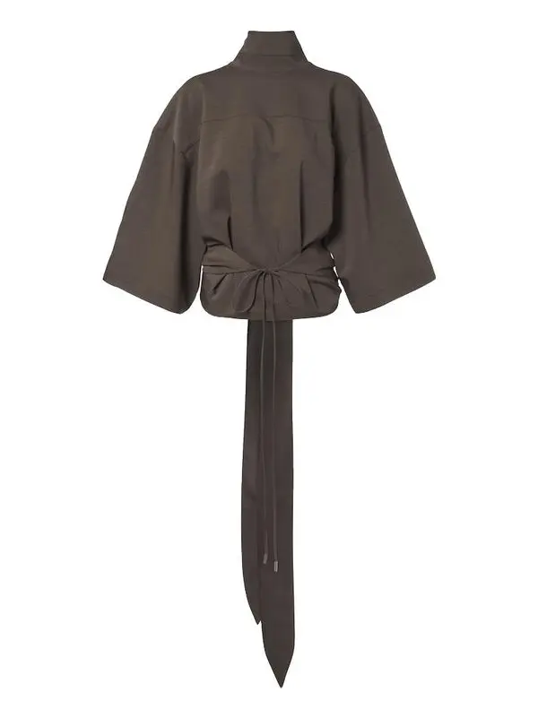 Jacquemus Havana Tie-detail Wool Top - Grey