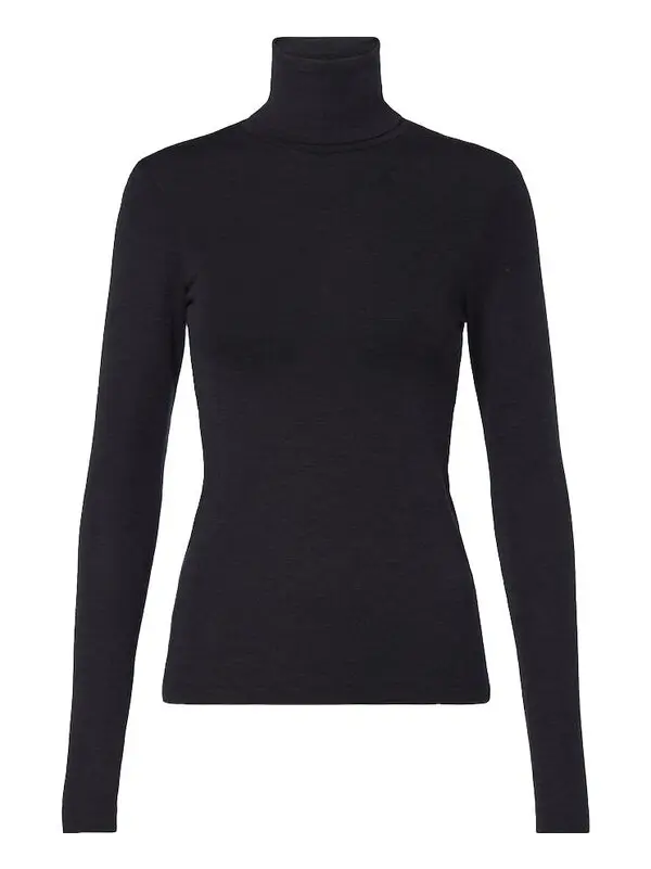 RÓHE Knitted Wool Turtleneck Sweater - Black