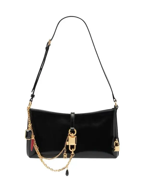 Dolce & Gabbana Velata Small Leather Shoulder Bag - Black