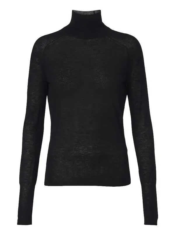 JOSEPH Yara Cashmere High Neck Sweater - Black